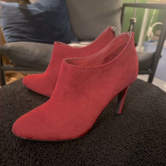 Kelly & Katie | Shoes | Kelly Katie Dark Red Burgundy Stiletto Booties ...